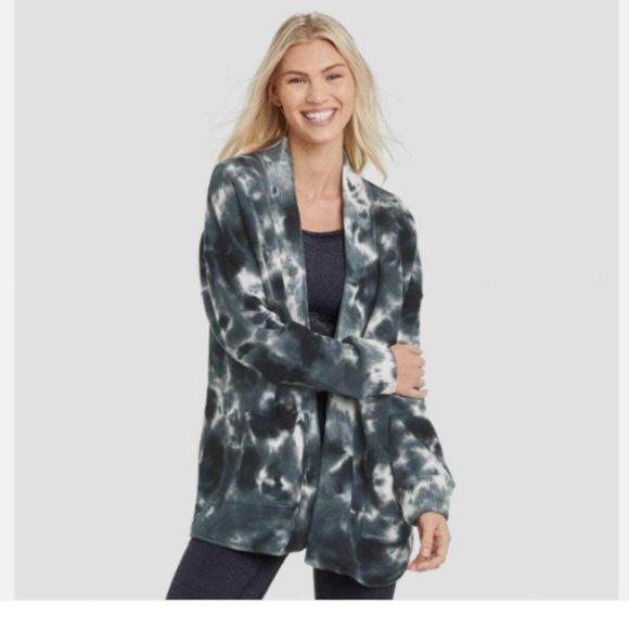 JoyLab | Sweaters | Joy Lab Womens Tie Dye Black French Terry Open ...